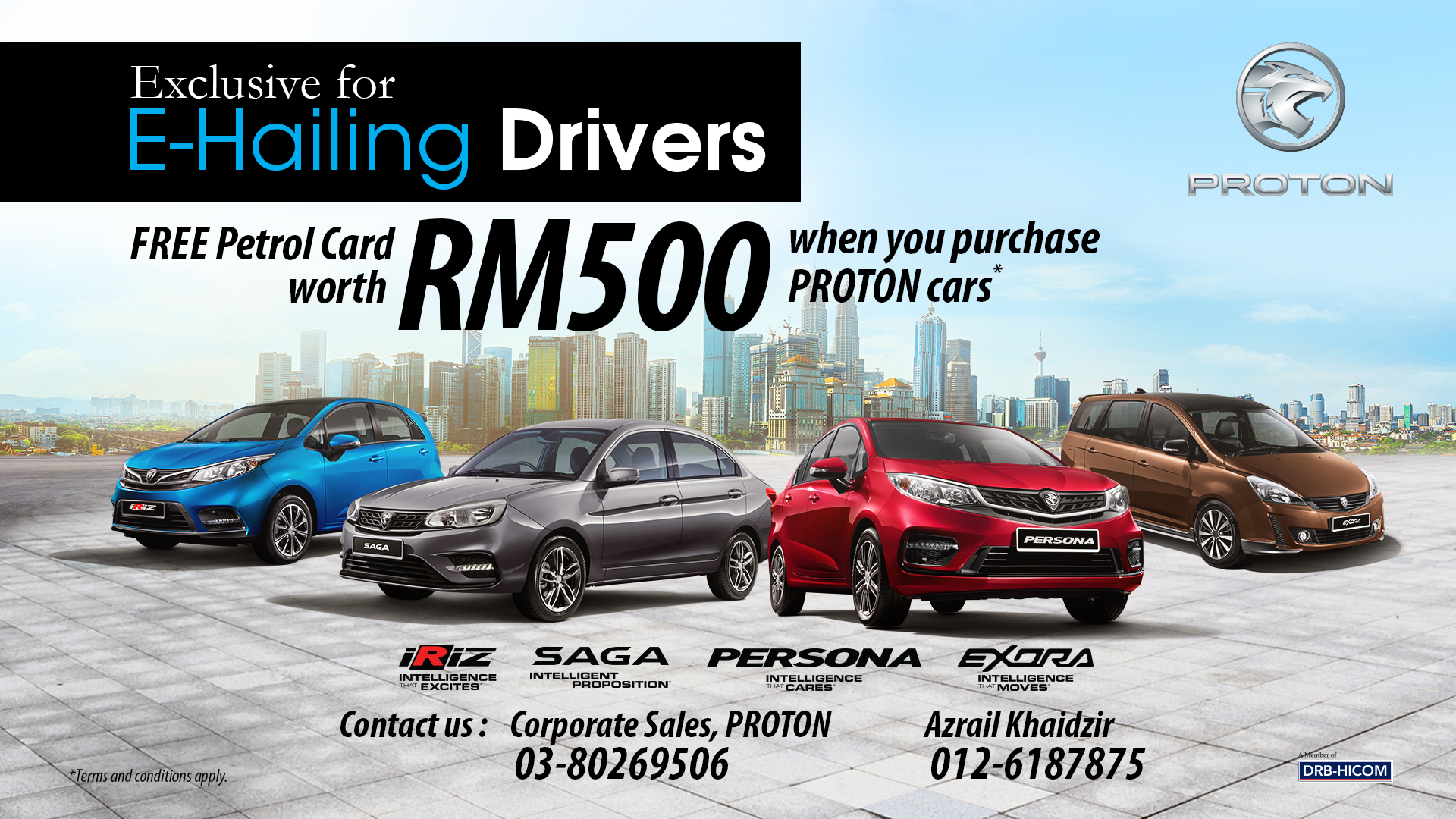PROTON - PROTON OFFERS FREE FUEL CARD TO E-HAILING CAR BUYERS